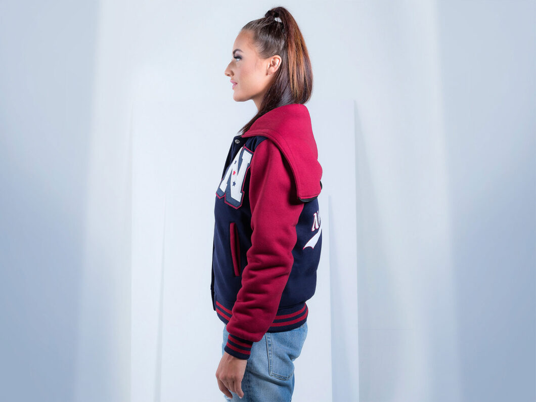 Varsity Jacket Zippered Hood | High School Custom Jackets